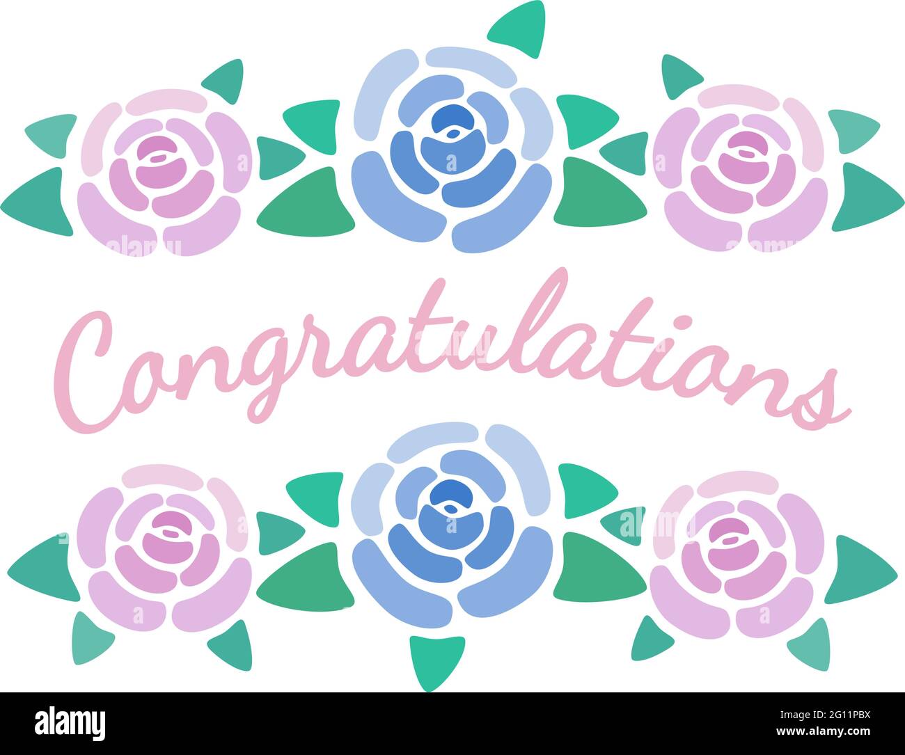 Signe de félicitations avec de belles roses, fleur de fleurs carte de ...