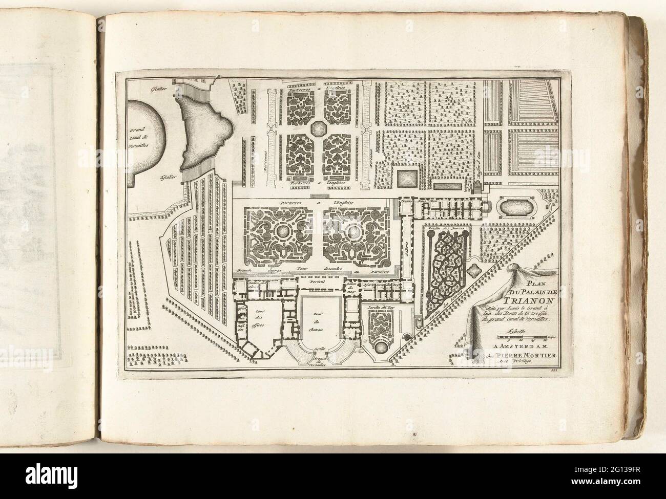 Carte du Grand Trianon avec jardins, env. 1702; Plan du Palais de ...