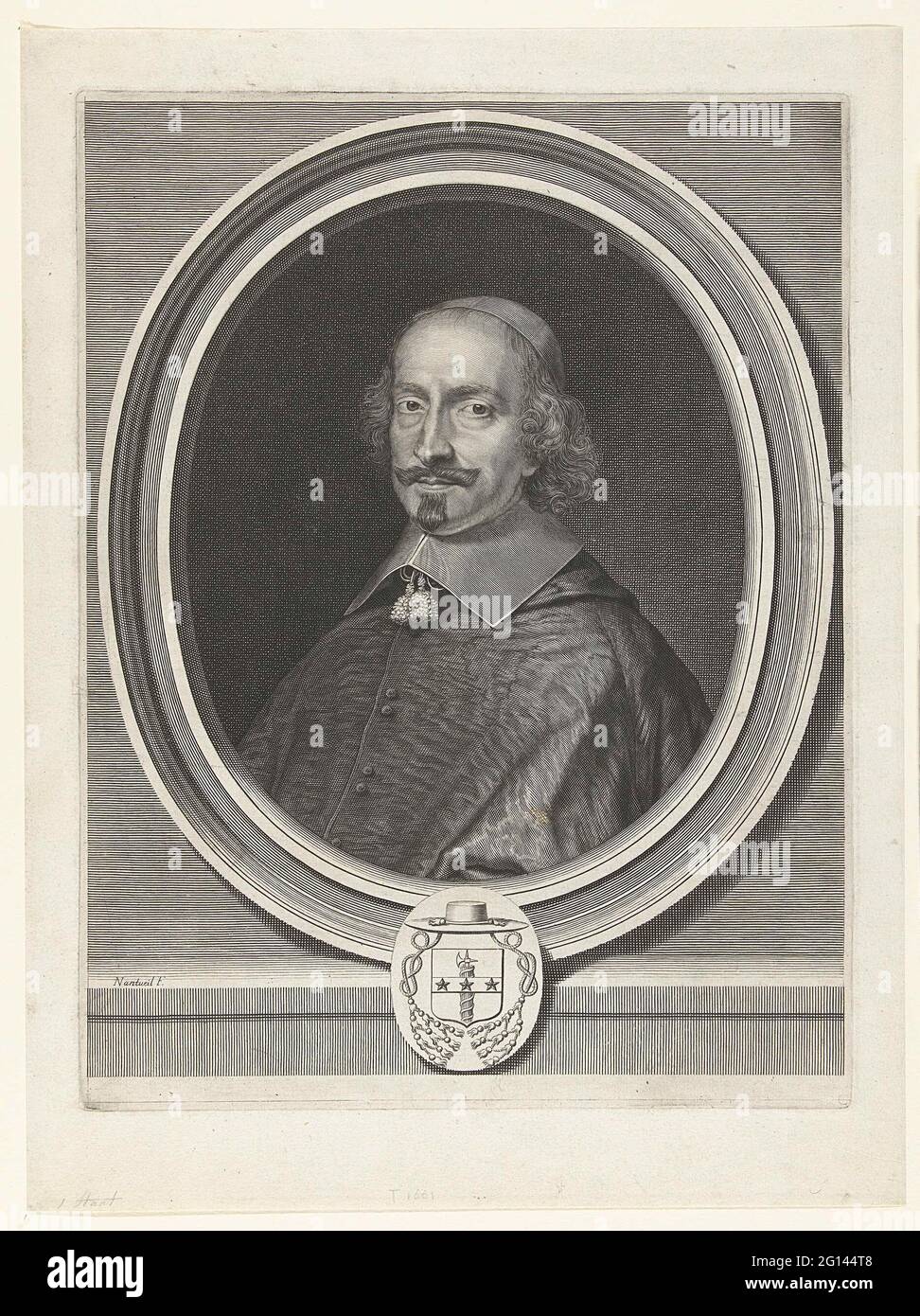 Portrait de Jules Mazarin. Portrait du cardinal Jules Mazarin, à gauche ...