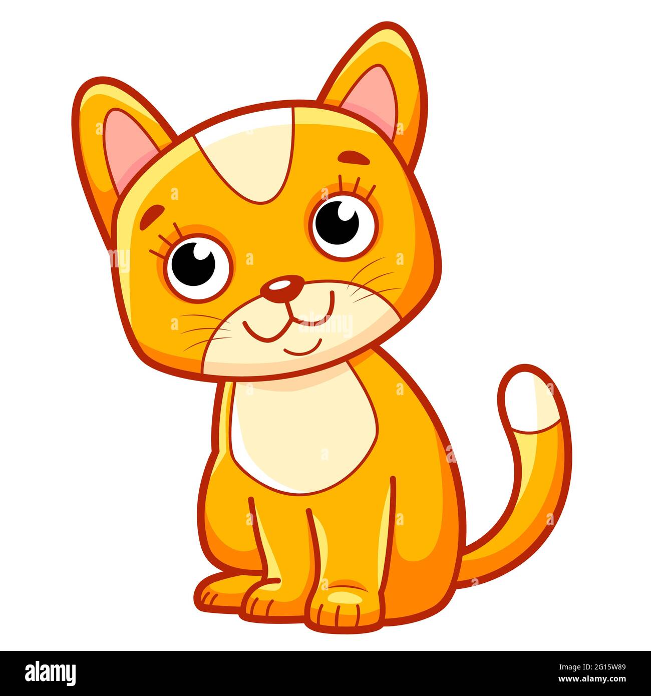 Joli dessin animé de chat. Illustration clipart Cat Photo Stock - Alamy