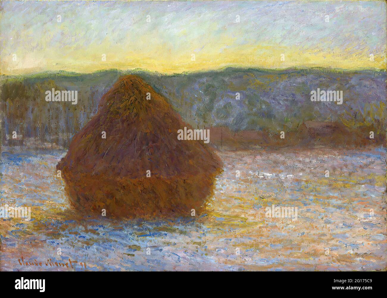Claude monet grainstack sunset 1891 Banque de photographies et d’images ...