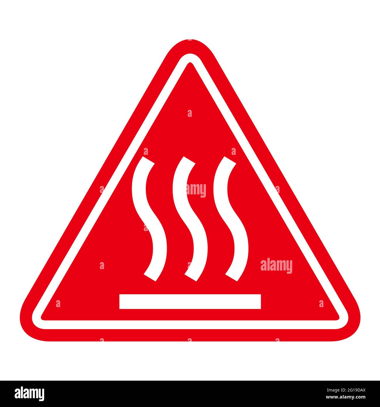 Caution hot surface sign Banque d'images vectorielles - Alamy