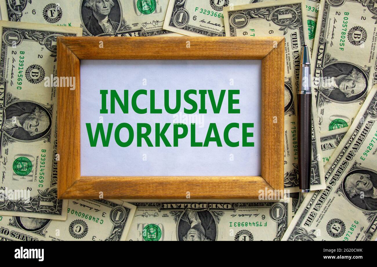 Diversité, symbole de lieu de travail inclusif. Cadre photo en bois ...