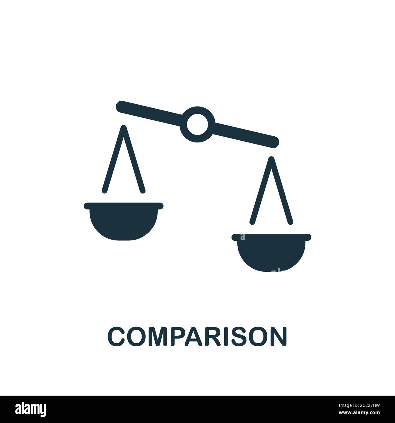 Icône de comparaison. Élément simple monochrome de la collection de ...