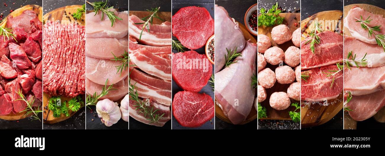 Types de viande Banque de photographies et d’images à haute résolution ...