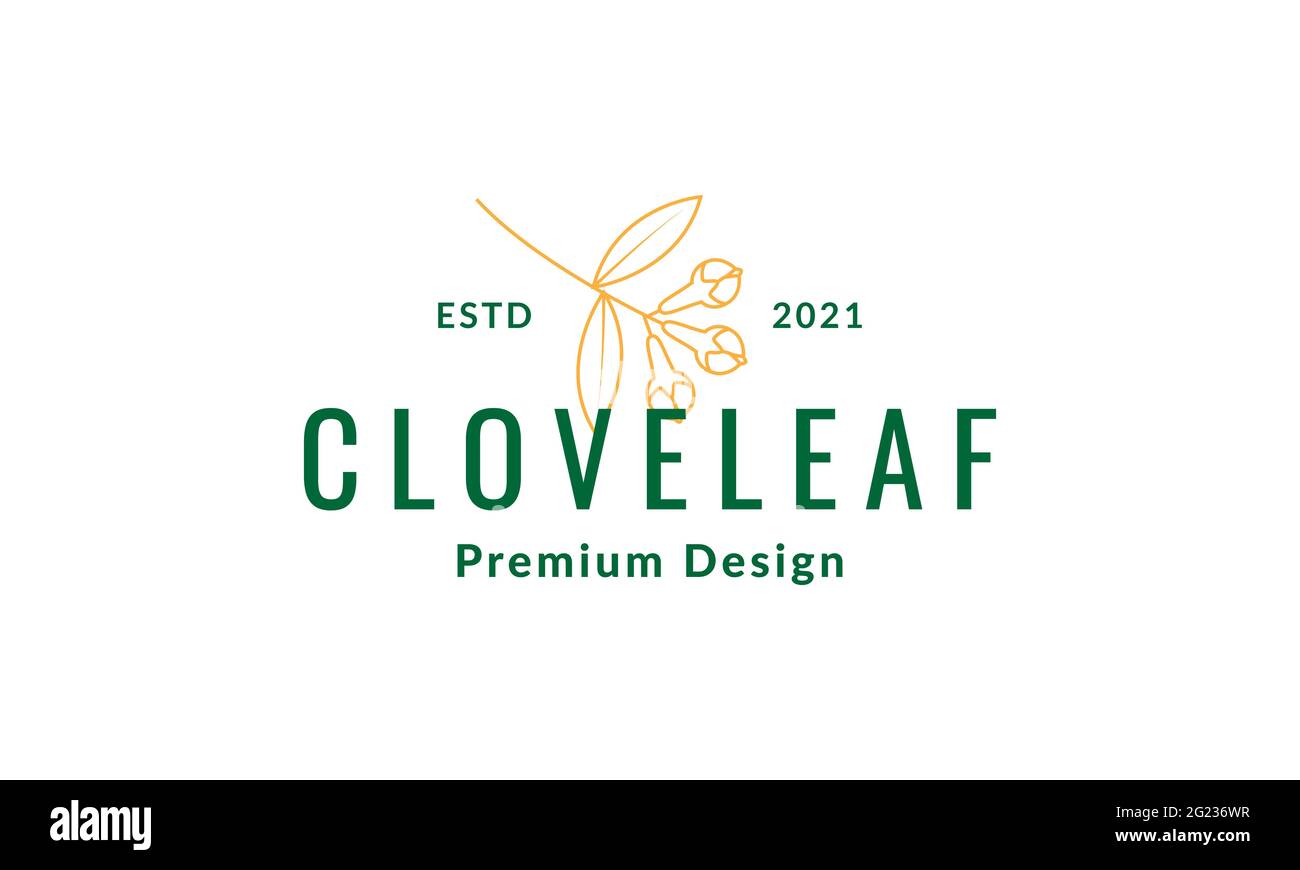 coloré clou de girofle vintage logo symbole vecteur icône illustration ...