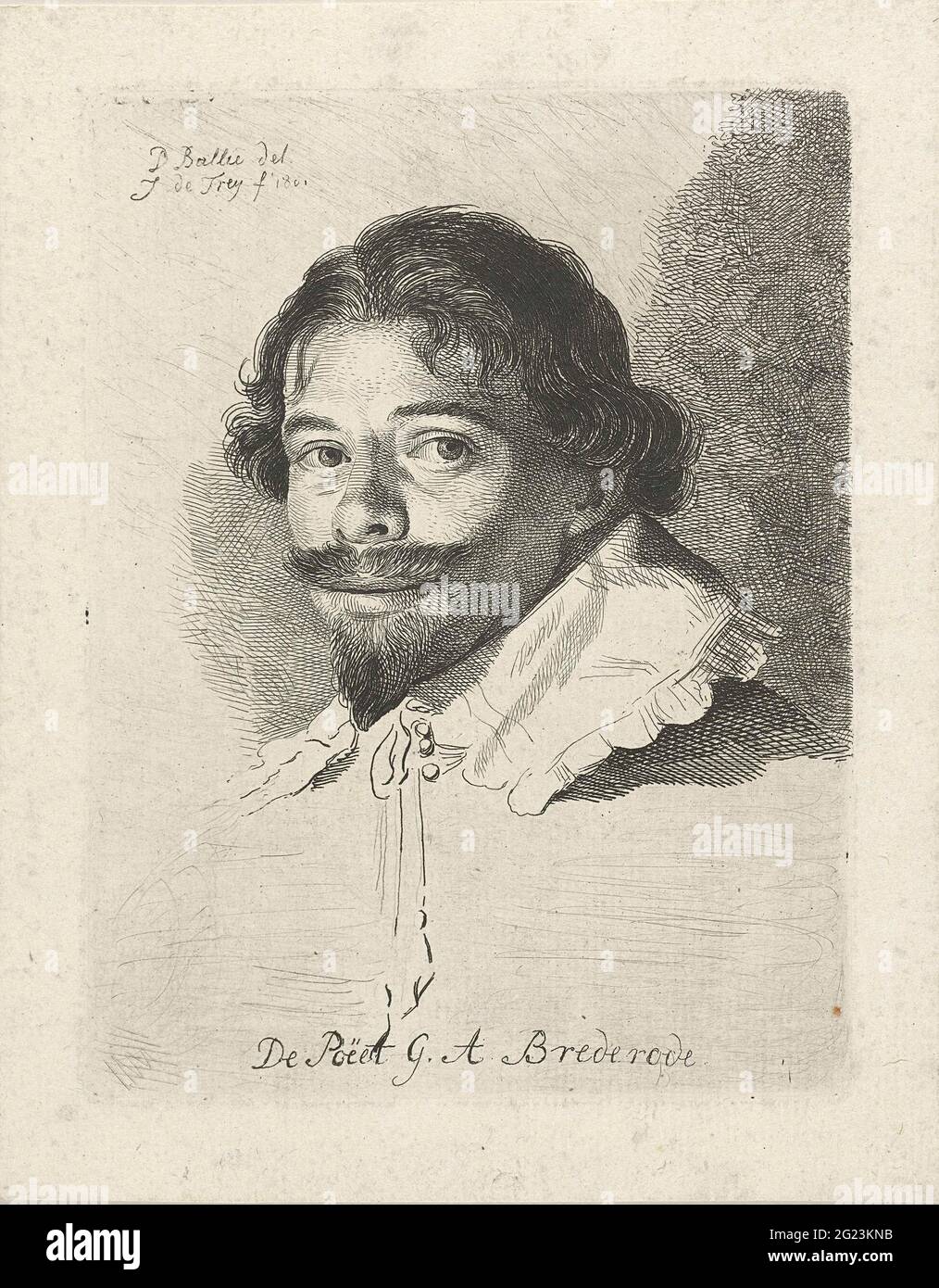 Portrait de David Bailly; le poète G.A. Brederode. Portrait du peintre ...