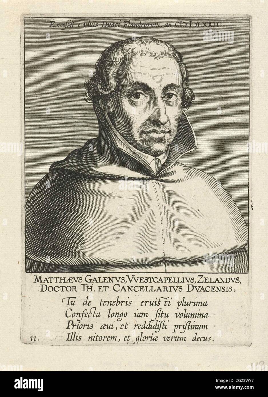 Portrait de Matthew van Galen; Matthaevs Galenvs; Portraits de savants ...