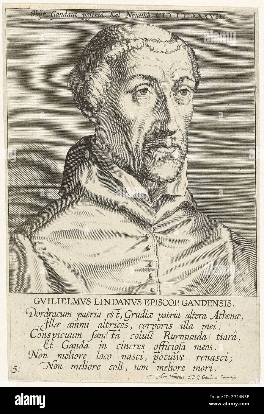 Portrait de Willem van der Linden; Gvilielmvs lindanvs episcop ...