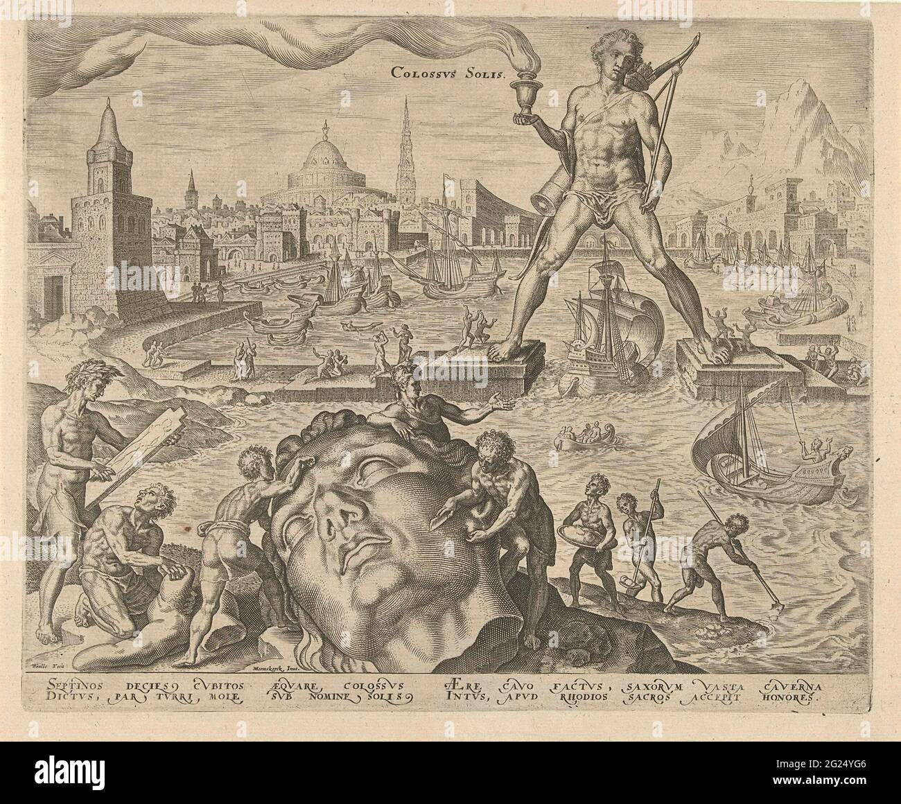 Colos de Rhodes; Colossvs Solis; les huit merveilles du monde. La ...