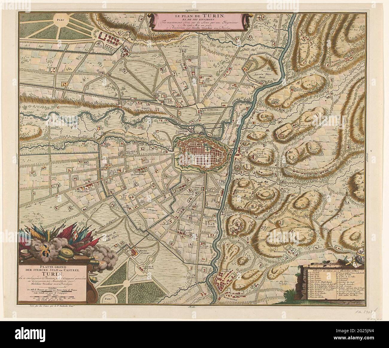 Turin sur une carte Banque de photographies et d’images à haute ...