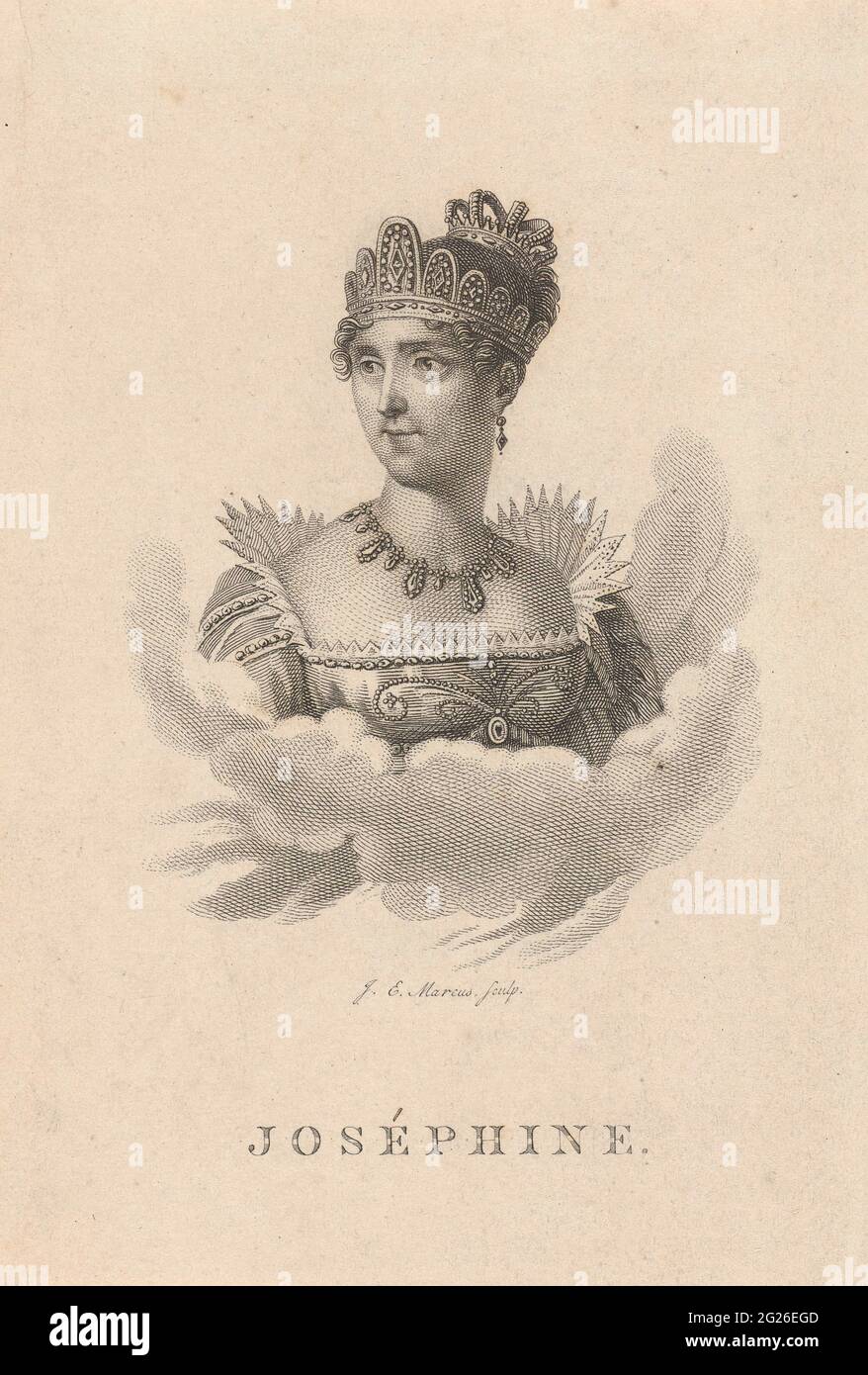 Portrait de Joséphine, impératrice des Fransen. Buste de Josephine ...