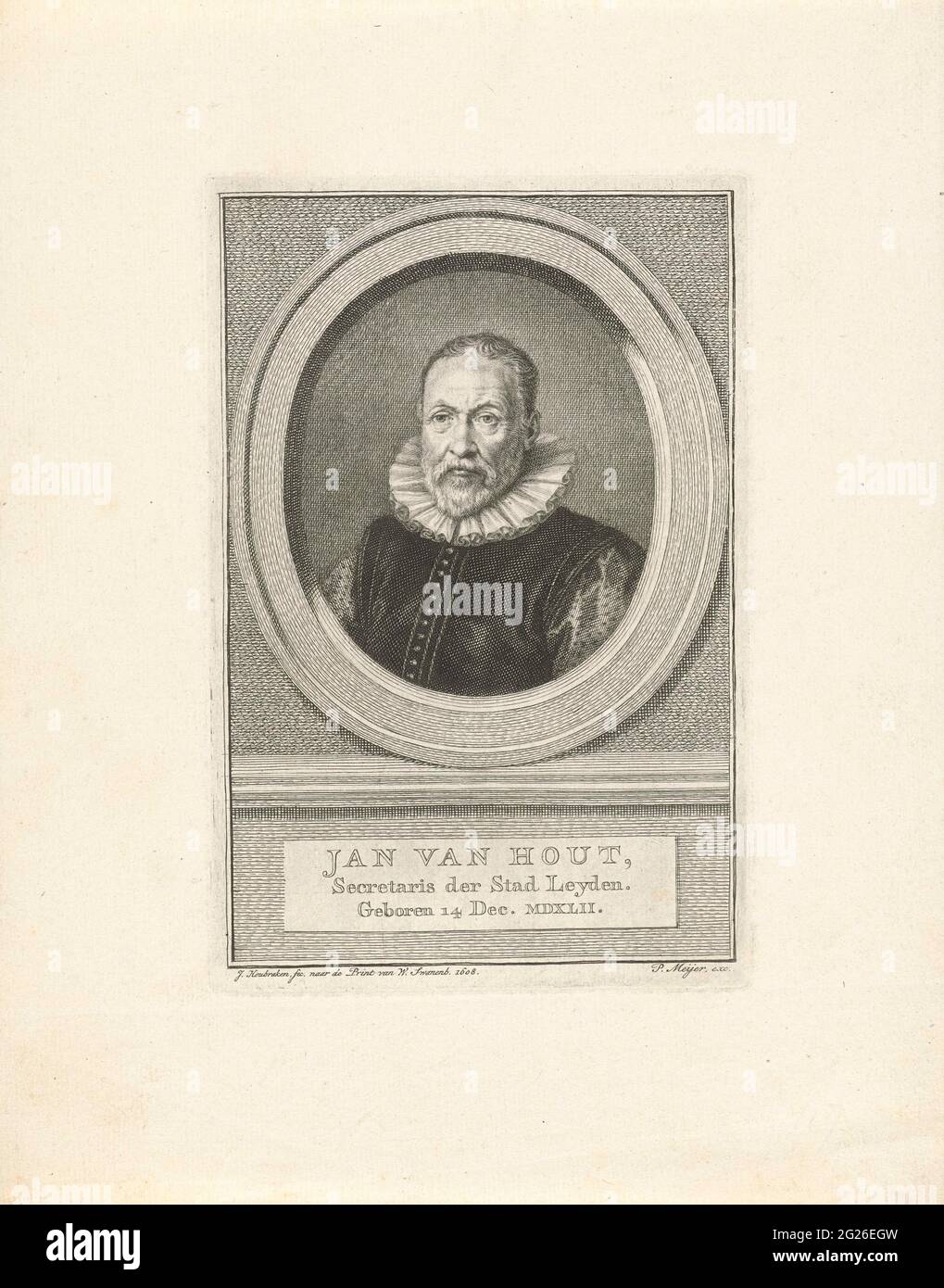 Portrait de Jan van Hout ; Jan van Hout. Buste par Jan van Hout dans un ...