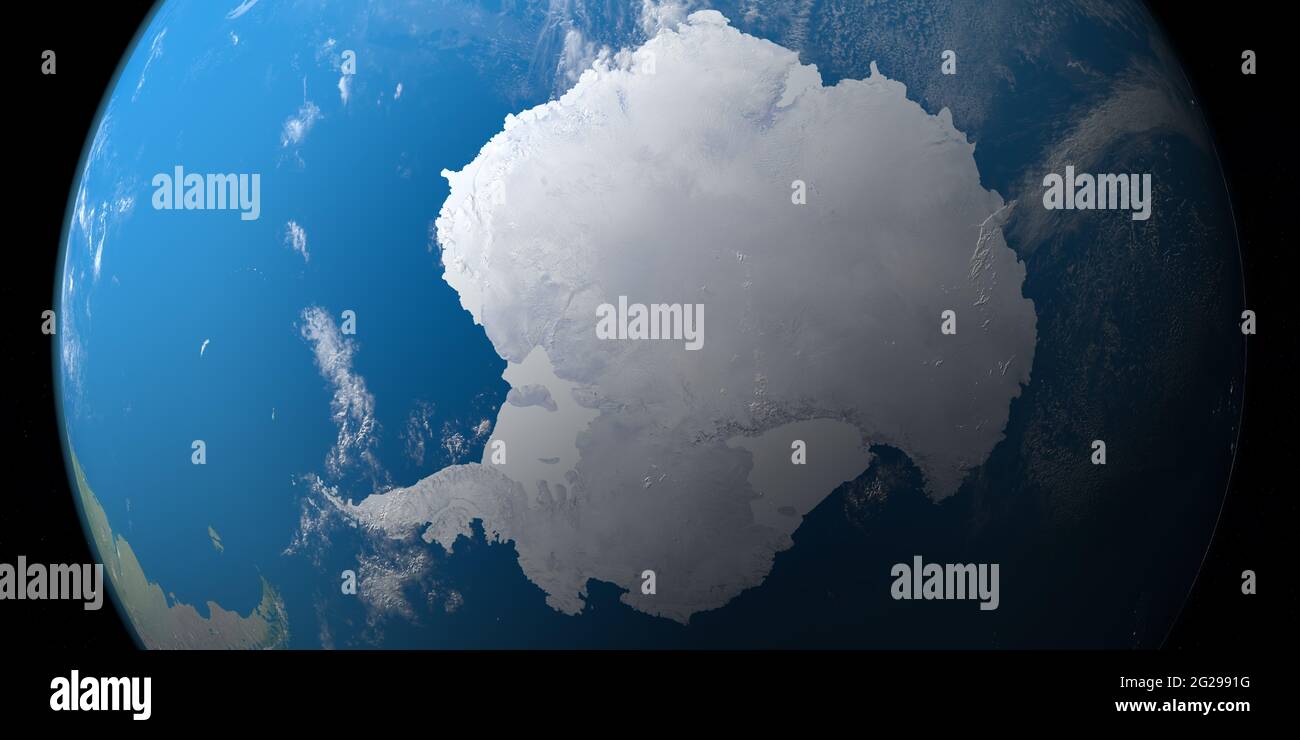 L'océan austral dans la planète Terre de l'espace extra-atmosphérique ...
