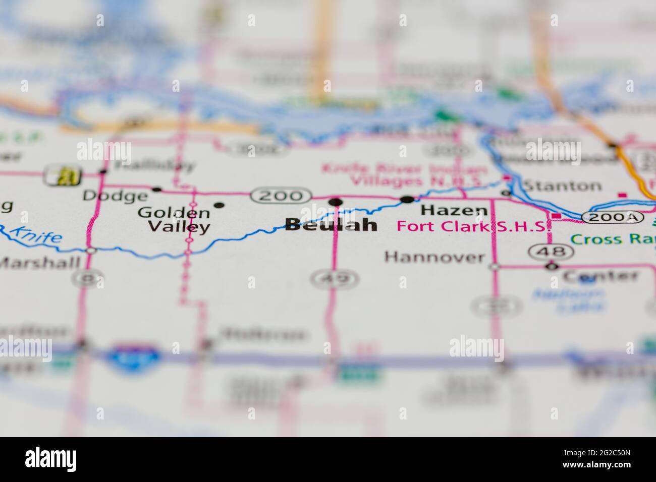 Carte du dakota du nord de beulah Banque de photographies et d’images à ...