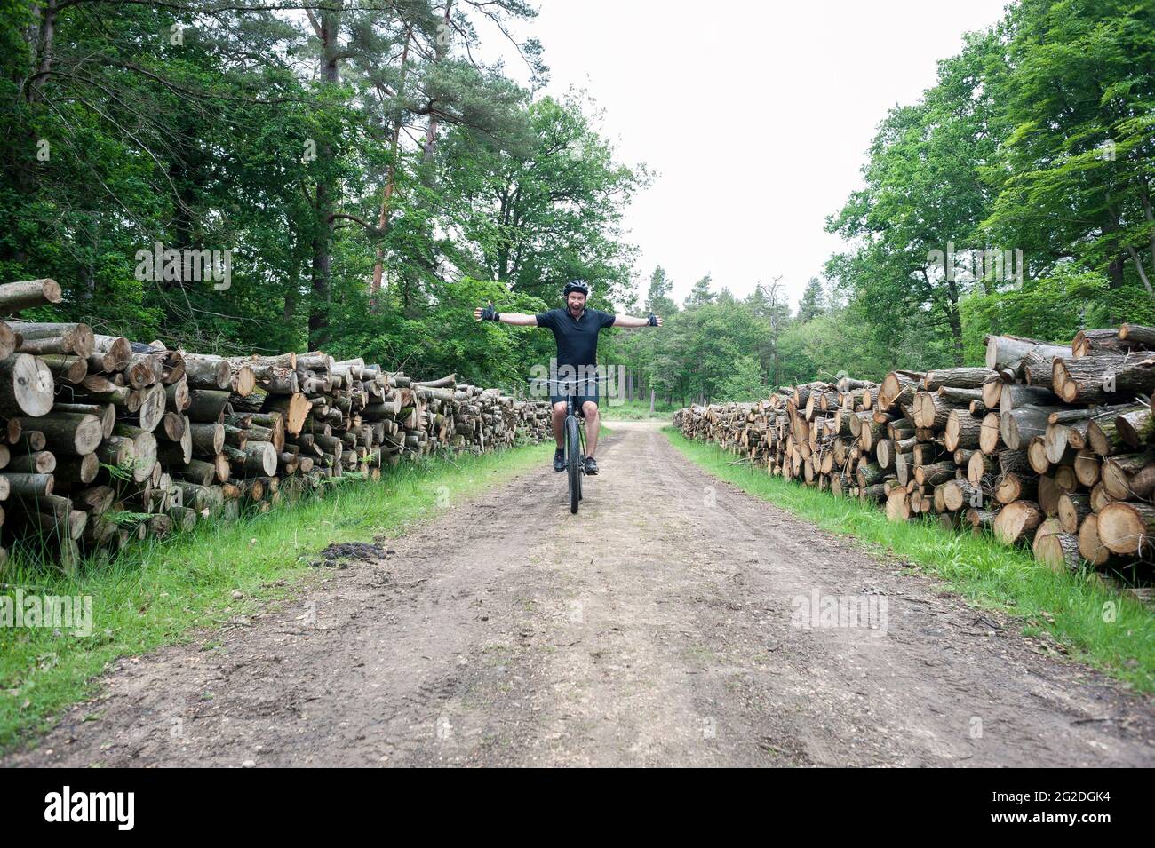 Faire du vélo à travers la Nouvelle forêt sur des pistes cyclables au ...
