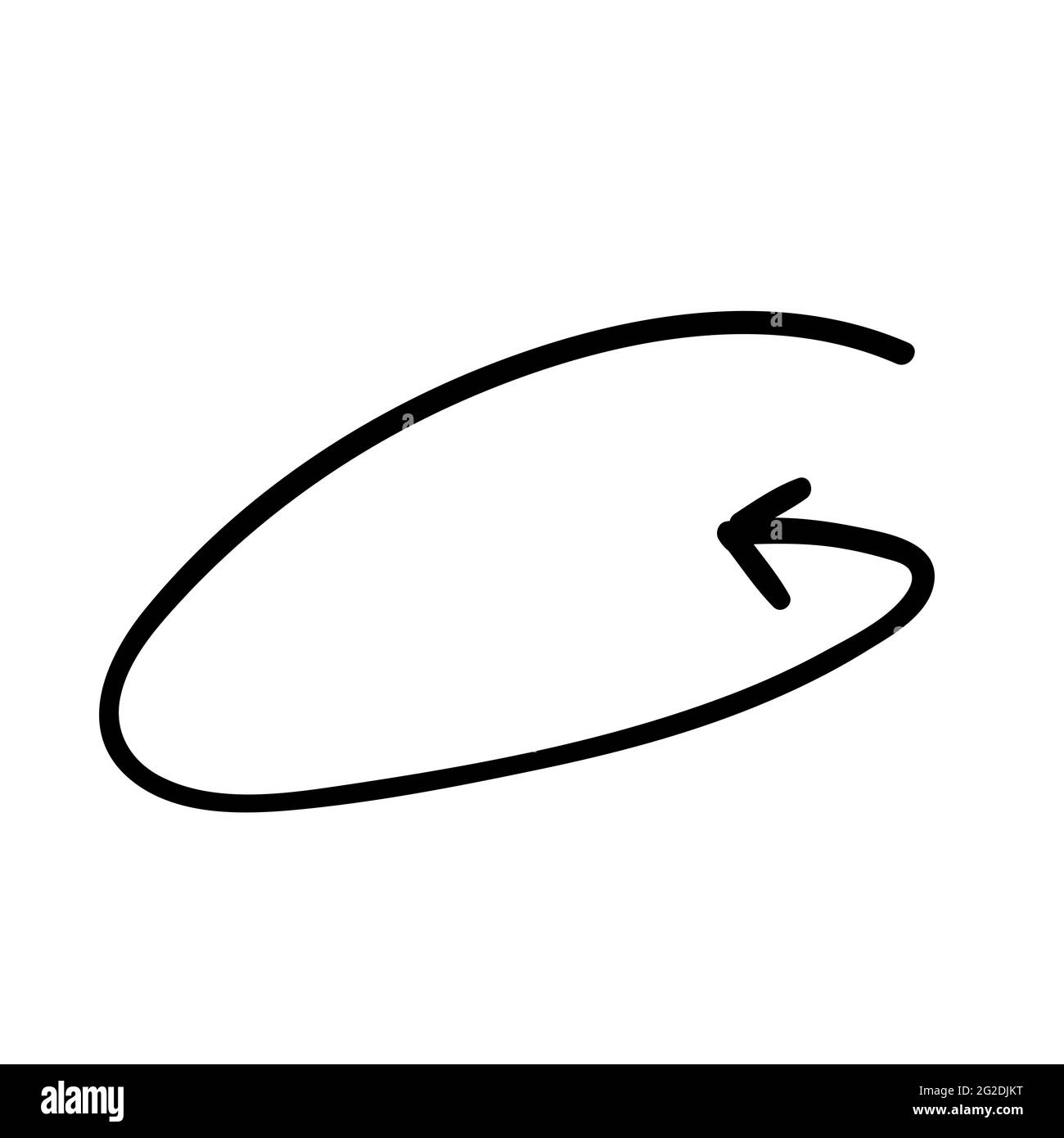 cadre rond avec une flèche pointant vers l'intérieur vers un ovale ...