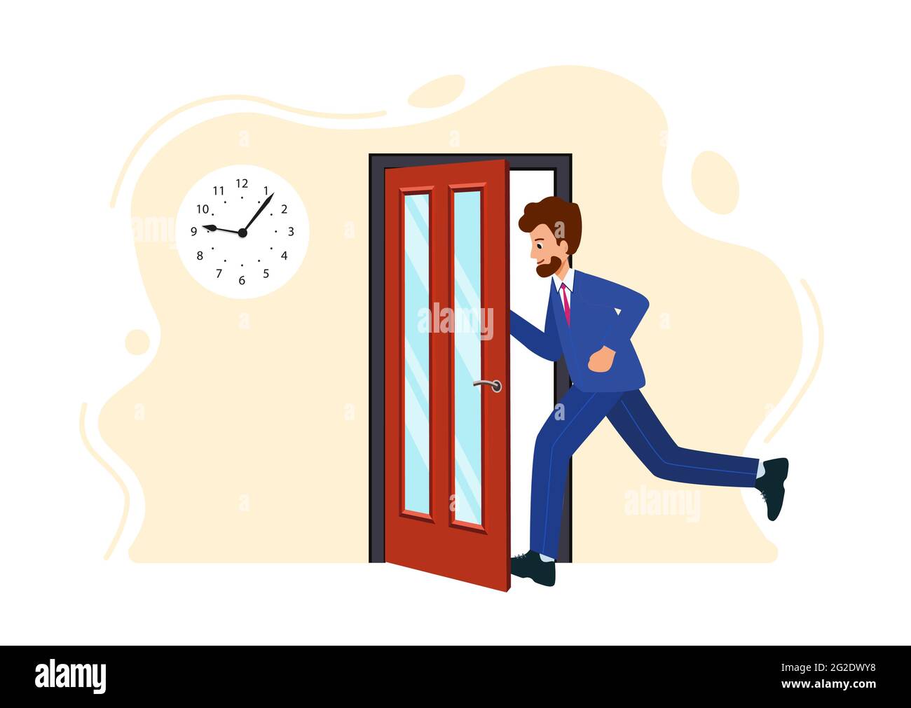 Homme qui sort de chez lui Banque d'images vectorielles - Alamy