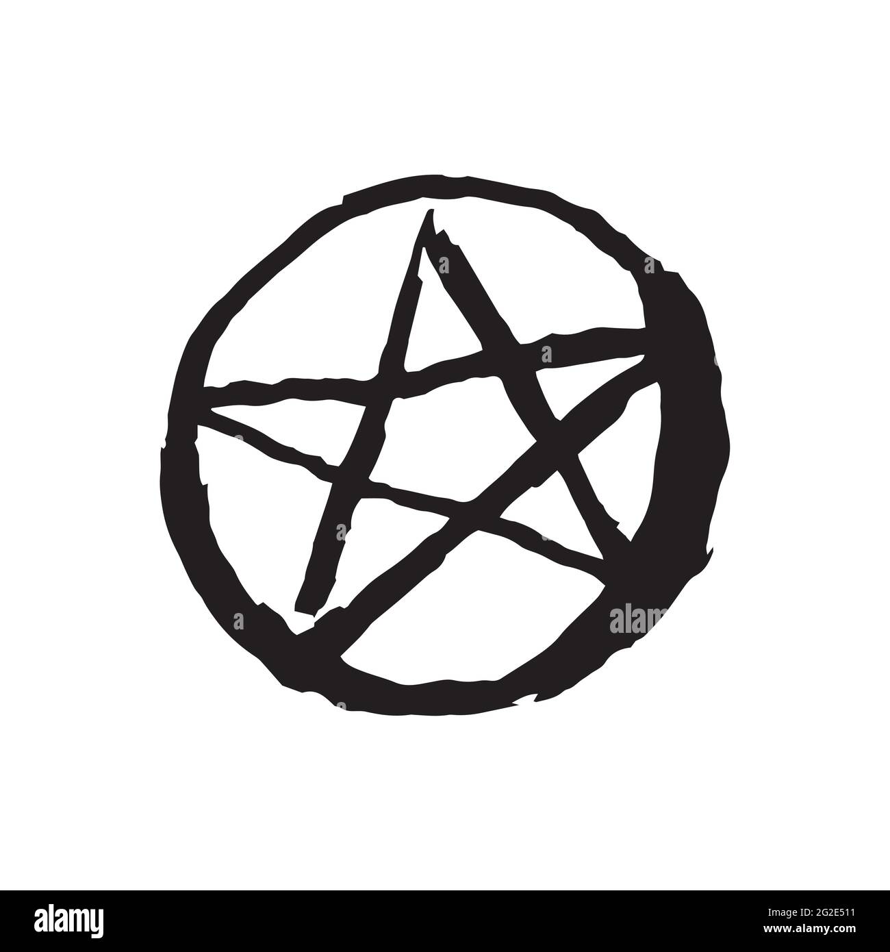 Ancien symbole magique mystique du mal de pentagramme illustration ...