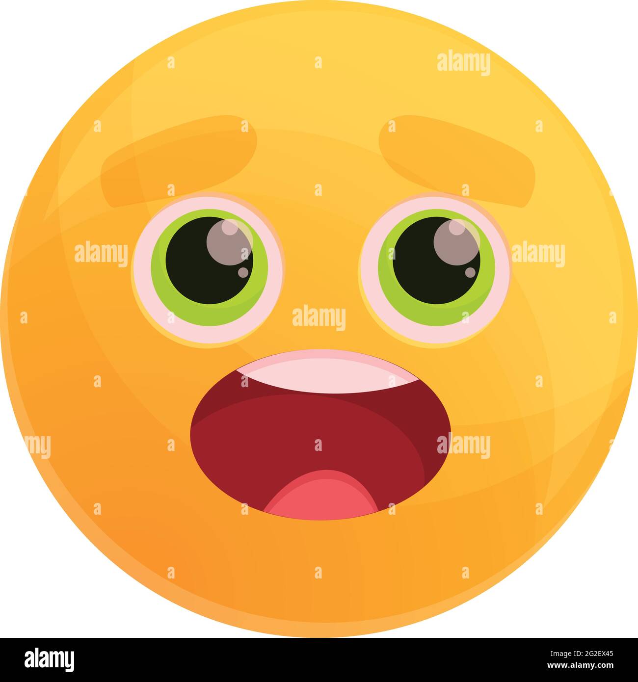 Icône d'émoticône de screaming. Dessin animé de l'icône de vecteur ...