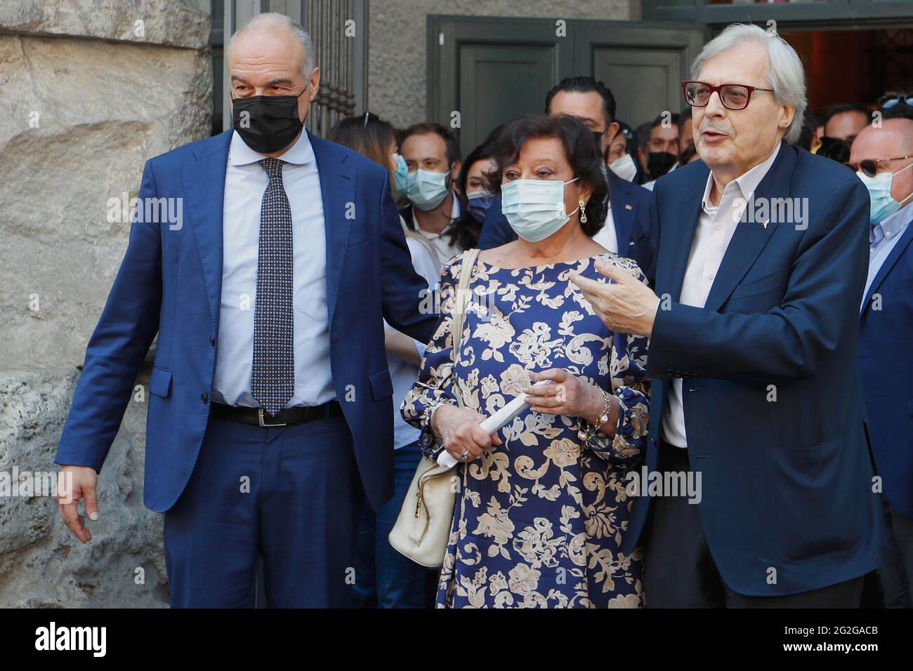 Italie, Rome, 11 juin 2021 : Présentation de l'équipe de candidats au ...