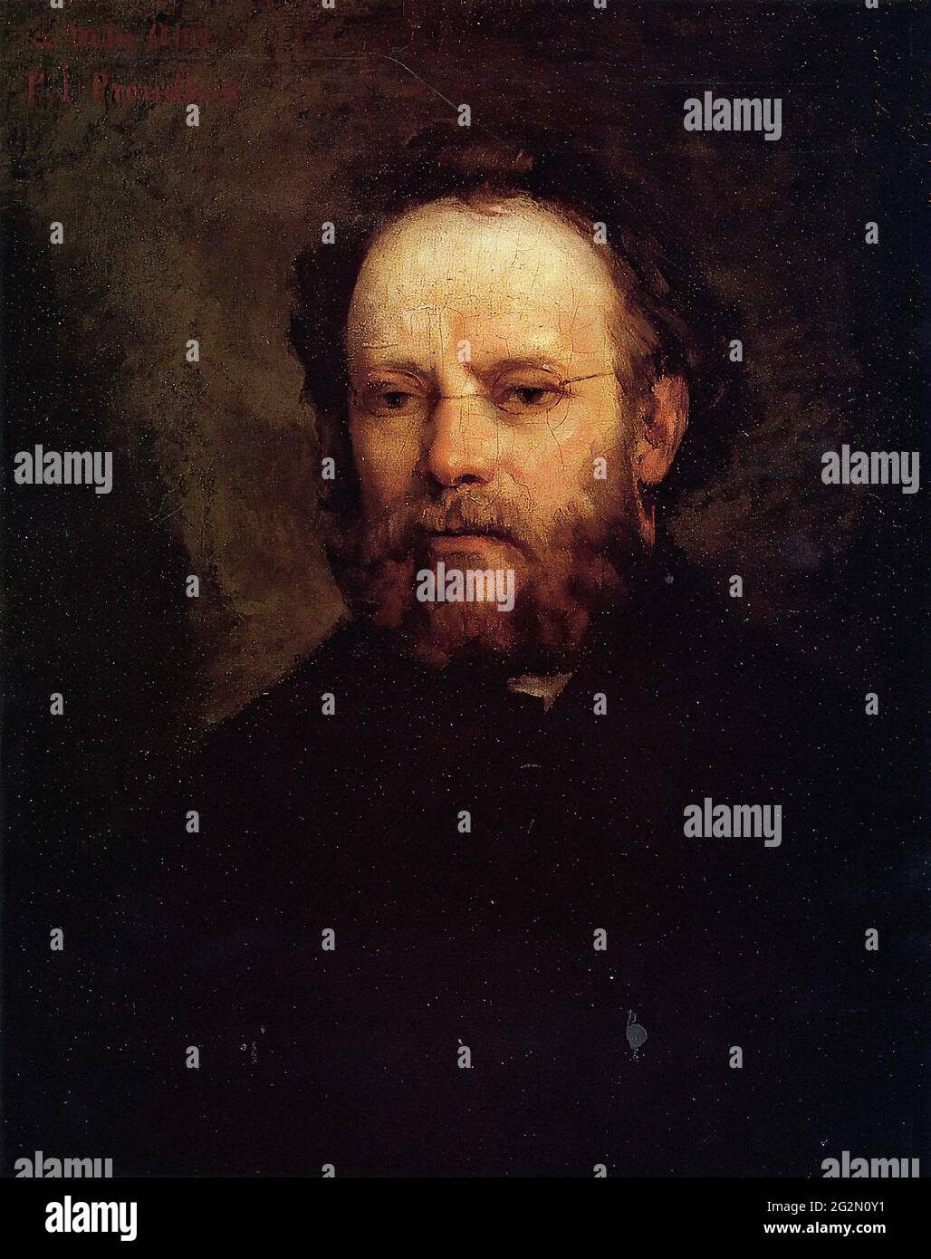 Gustave Courbet - Portrait Pierre Joseph Proudhon 1865 Photo Stock - Alamy