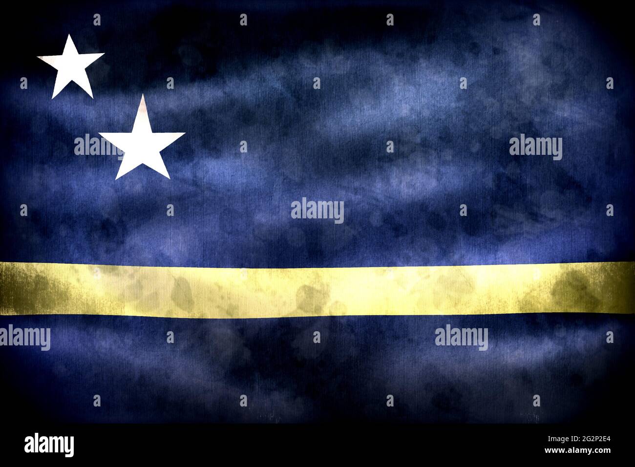 Drapeau Curaçao - drapeau en tissu d'ondulation réaliste Photo Stock ...