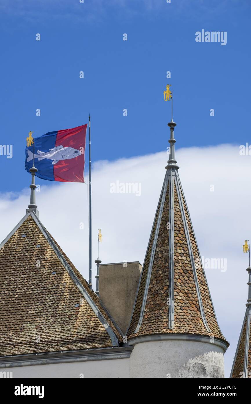 Drapeau de nyon Banque de photographies et d’images à haute résolution ...