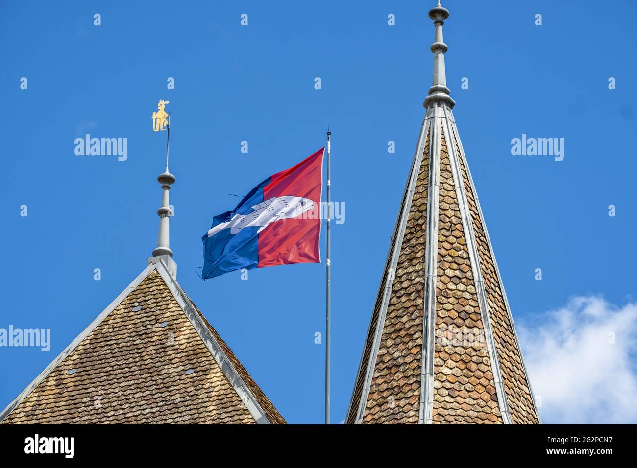 Drapeau de nyon Banque de photographies et d’images à haute résolution ...