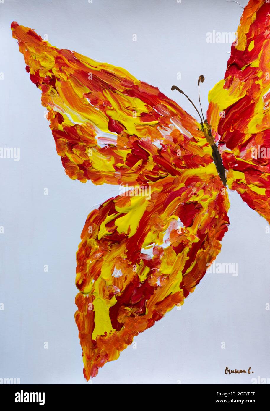 Peinture papillon Banque de photographies et d’images à haute ...