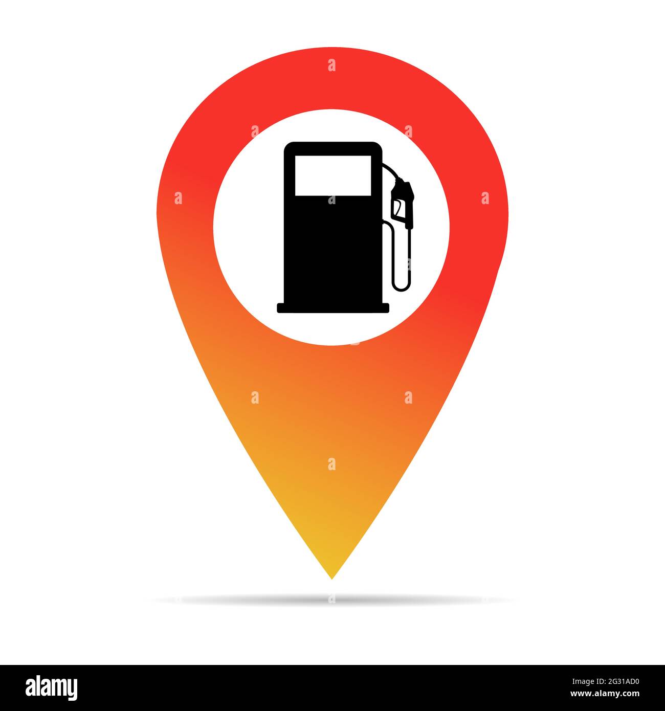 Icône de la station-service, vecteur du logo isolé de la buse ...