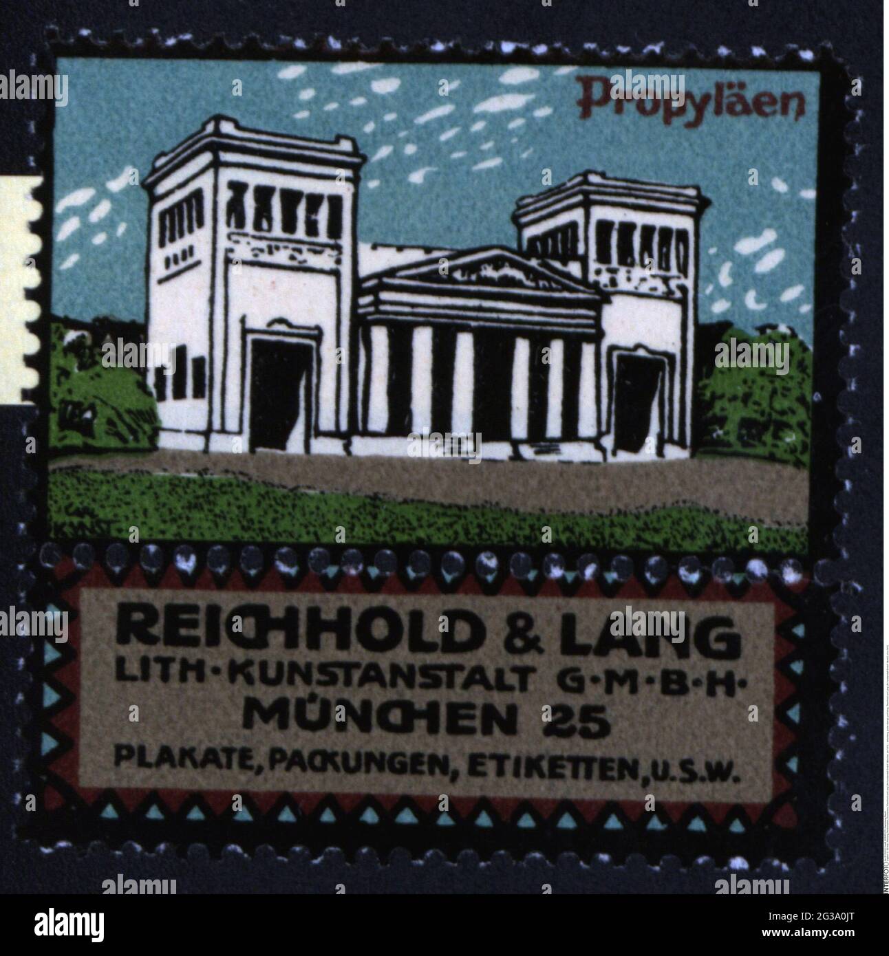 Publicité, timbres-affiches, imprimerie, 'Reichhold und Lang Lith ...