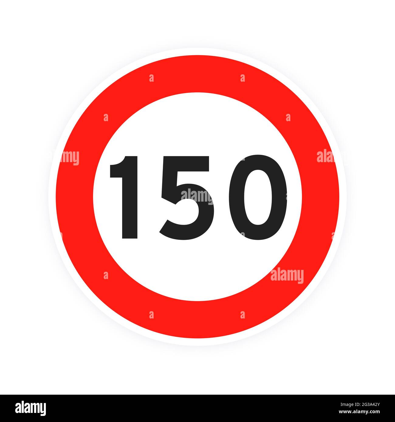 Panneau de limitation de vitesse Banque d'images vectorielles - Alamy