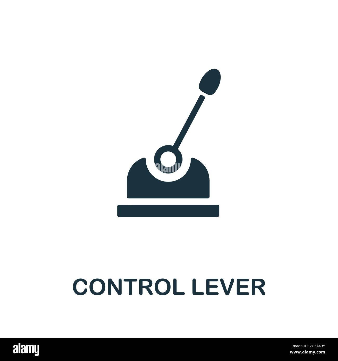 Icône du levier de commande. Elément simple monochrome de la collection ...