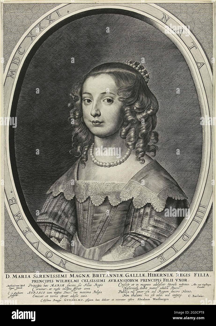 Portrait de Maria Henrietta Stuart. Portrait de Maria Henrietta dans un ...