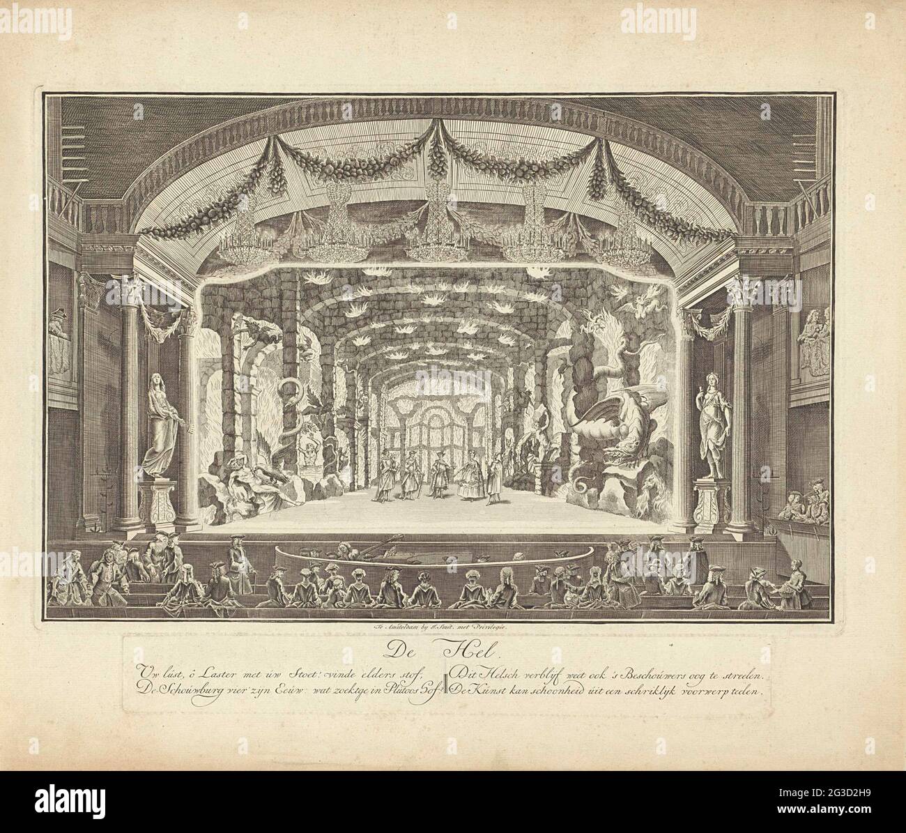 Théâtre avec décor de scène: Enfer; Enfer; décors de théâtre de l ...