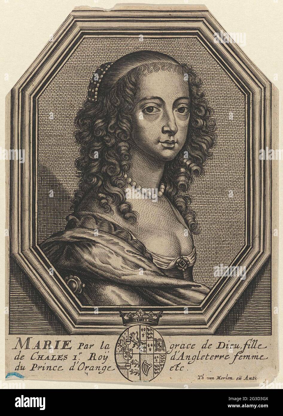 Portrait de Maria Henrietta Stuart. Portrait de Maria Henrietta dans un ...