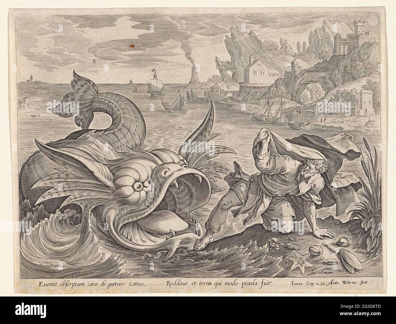 Le poisson crache Jonas sur la terre; Histoire de Jonas; Thesaurus ...