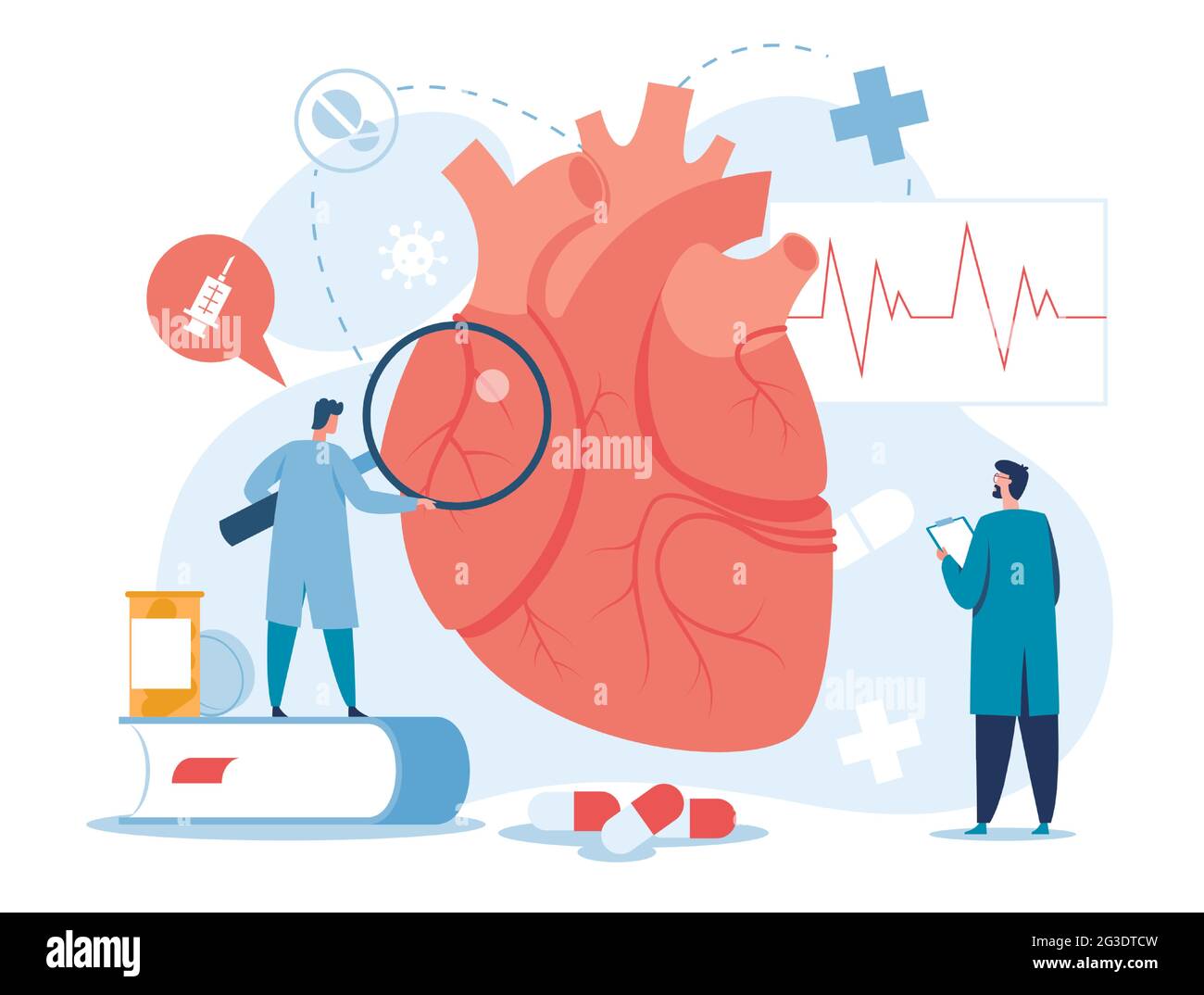 Heart failure cartoon Banque d'images vectorielles - Alamy