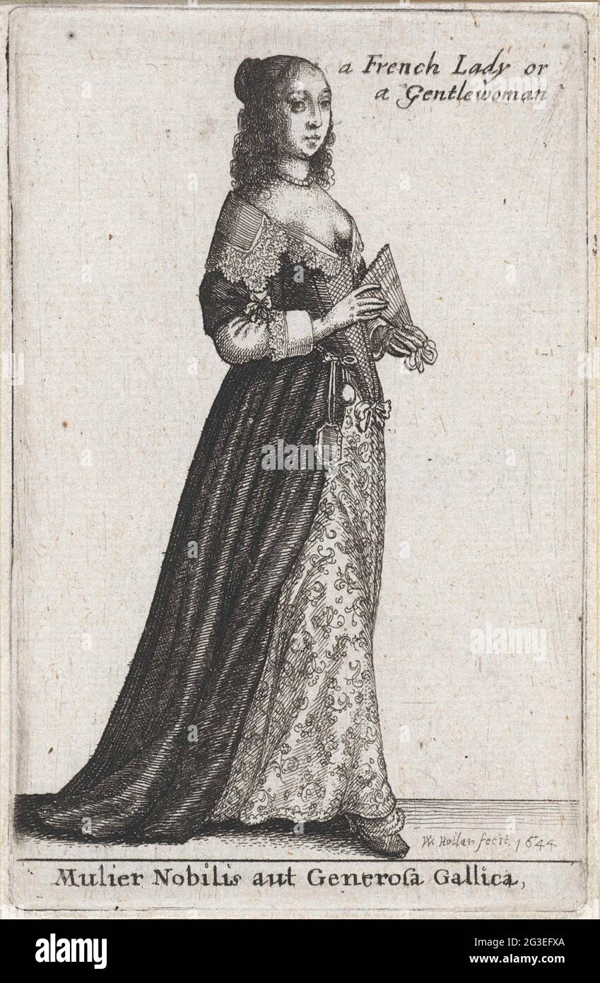 Mulier Nobilis Aut Generosa Gallica / une Dame française ou Gentlewoman ...