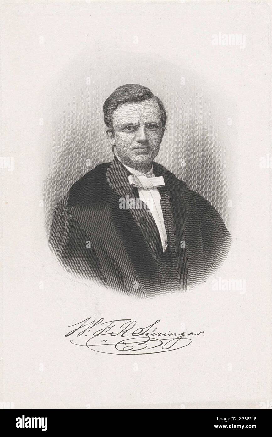 Portrait de Willem Frederik Reinier Suringar. Portrait du Botanicus ...