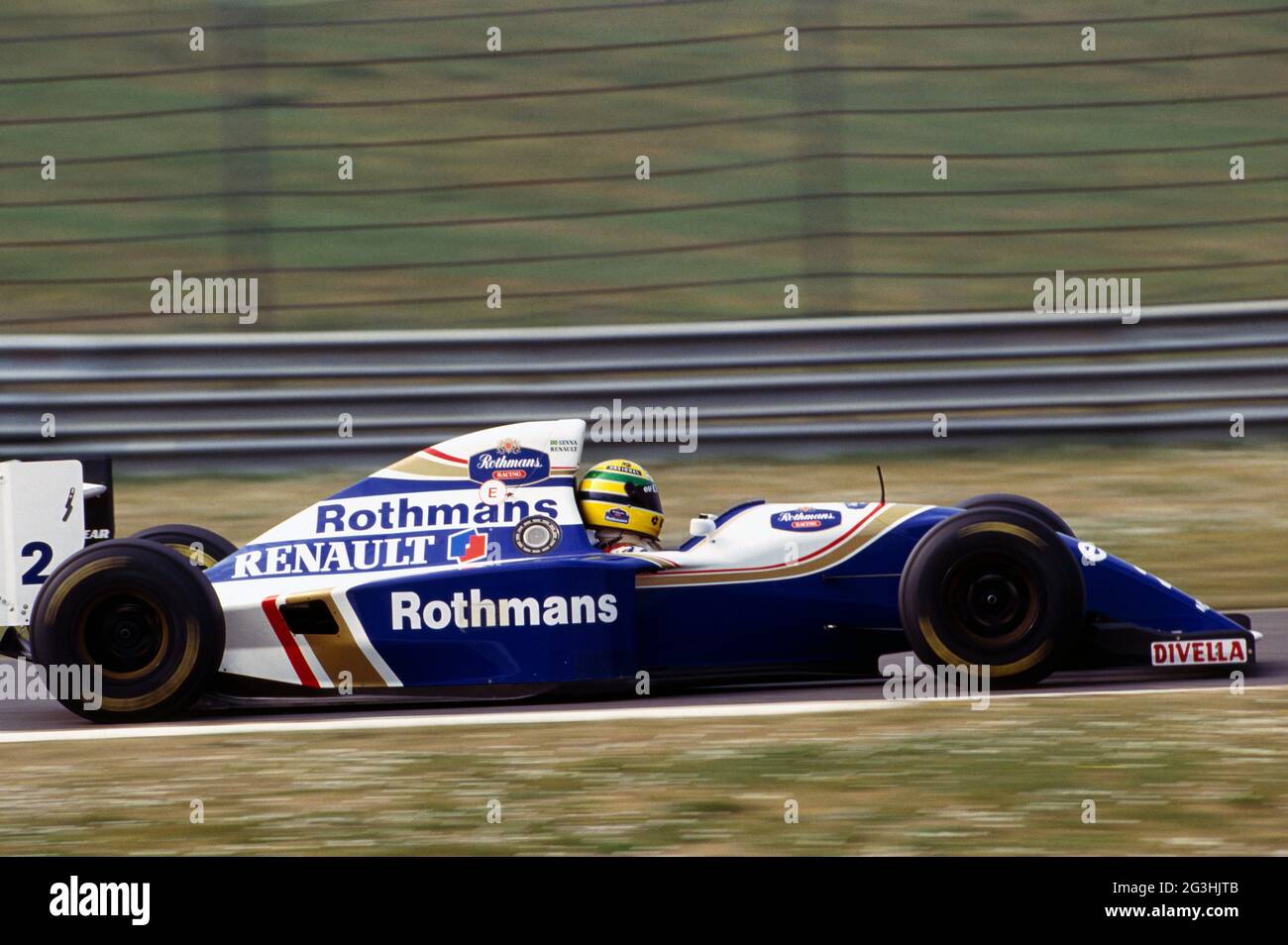 Ayrton senna avec les rothmans williams renault Banque de photographies ...
