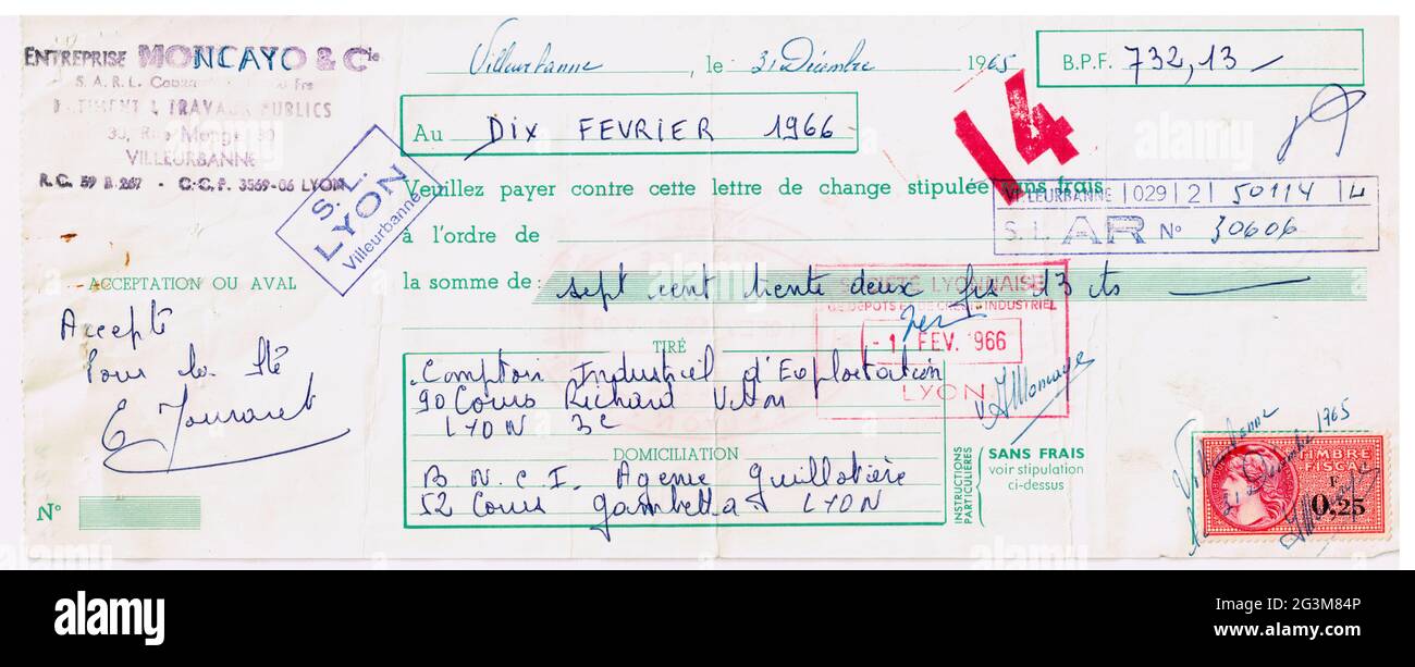 Traite bancaire française Banque de photographies et d’images à haute ...