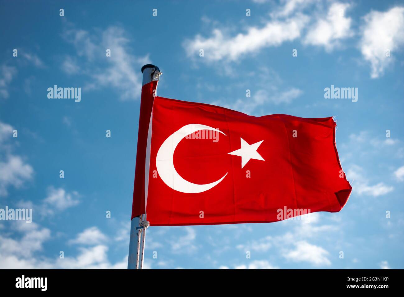 Turkish national flag Banque de photographies et d’images à haute ...