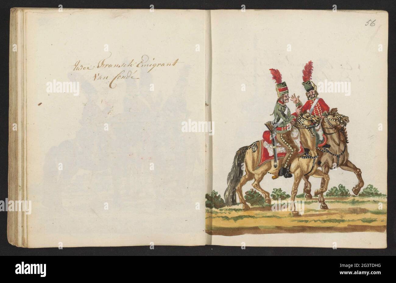 Uniformes de cavalerie française de Condé; deux émigrés français de ...