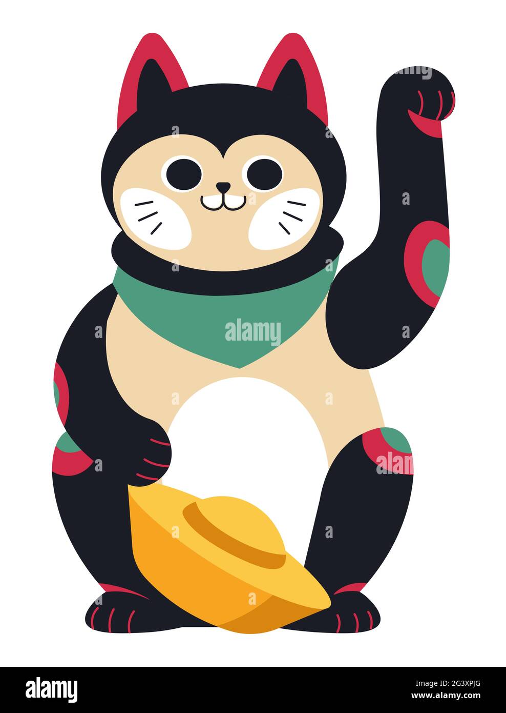 Chat porte bonheur chinois Banque d'images vectorielles - Page 2 - Alamy