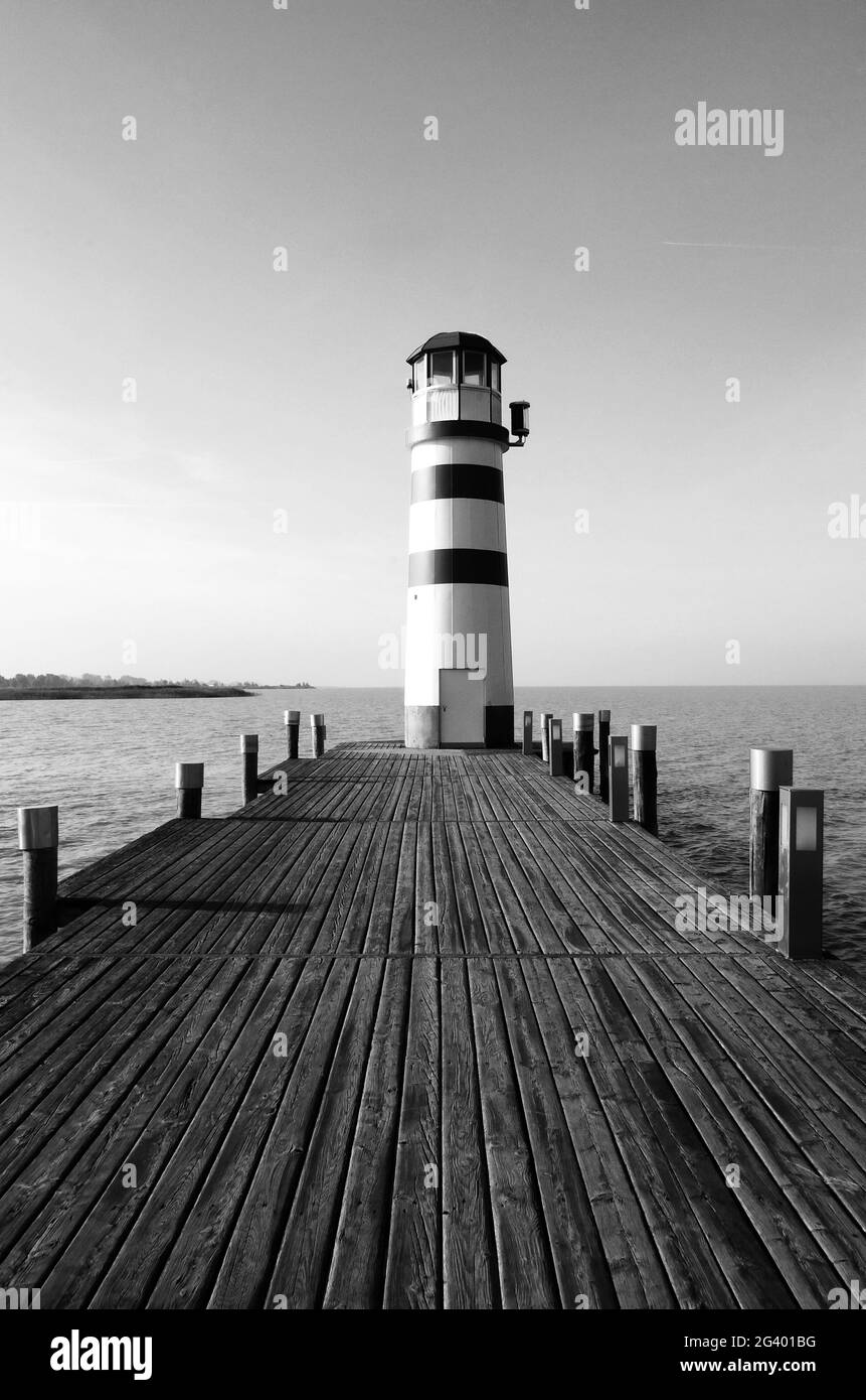 Neusiedler voir le lac neusied Banque d'images noir et blanc - Alamy