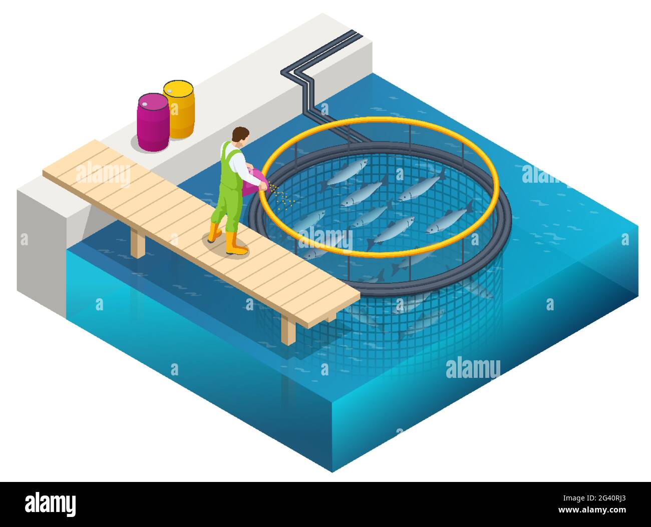 Bassin de truites Banque d'images vectorielles - Alamy