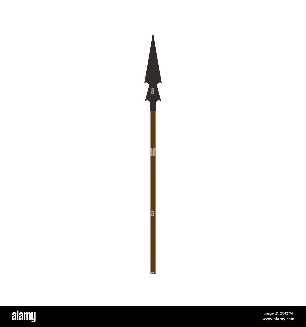 Lance En Bois Vecteur Illustration Ancien Symbole Arme Histoire Chasseur De Lance En Bois Lance