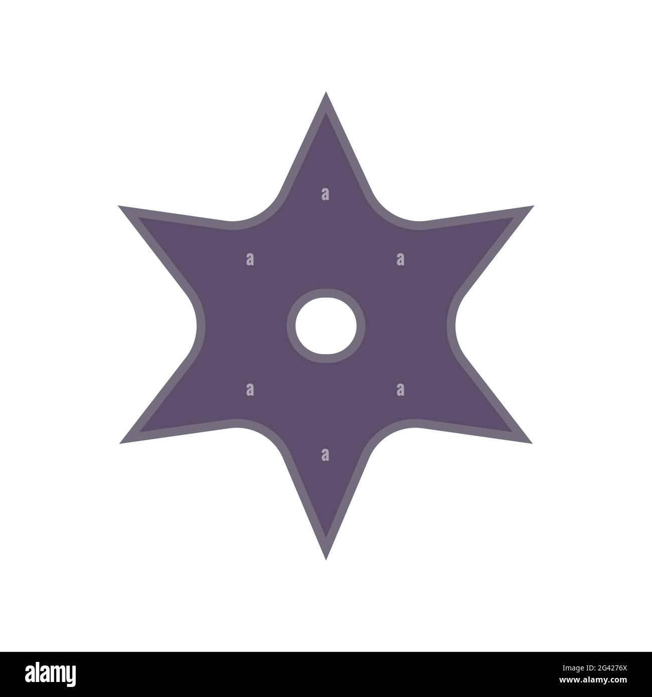 NINJA lance star arme vecteur illustration icône. Shuriken symbole ...